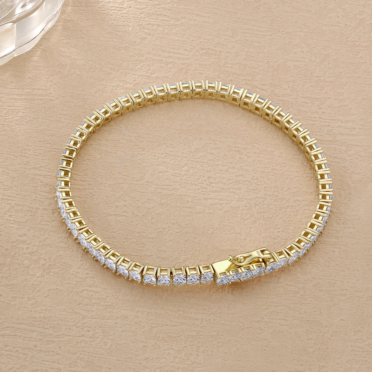 【NEW】3mm S925 Princess Cut Square Tennis Bracelet – krkc&co