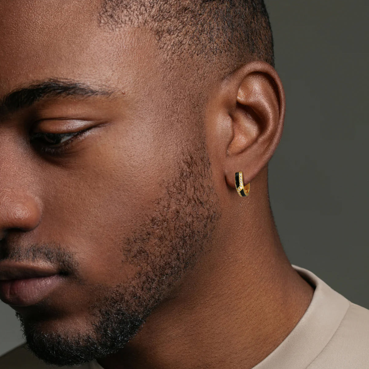 925 Sterling Silver Black Diamond Stud Earrings for Men - KRKC – krkc&co