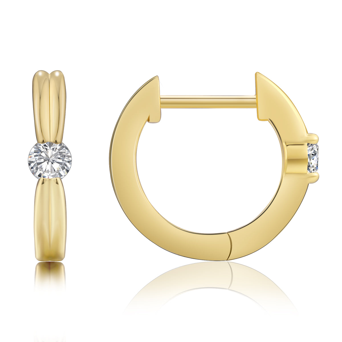 925 sterling silver plated 14k gold/white gold butterfly hoop earrings – krkc&co