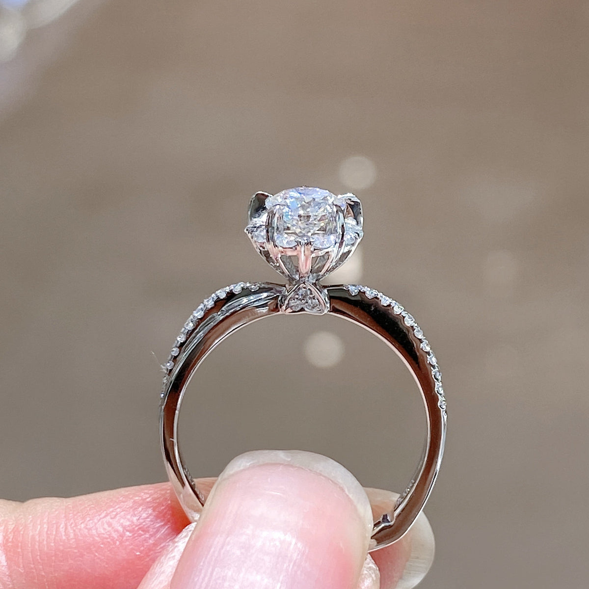 1.0ct Lab Grown Diamond Designer Engagement Ring 0007 KRKC – krkc&co
