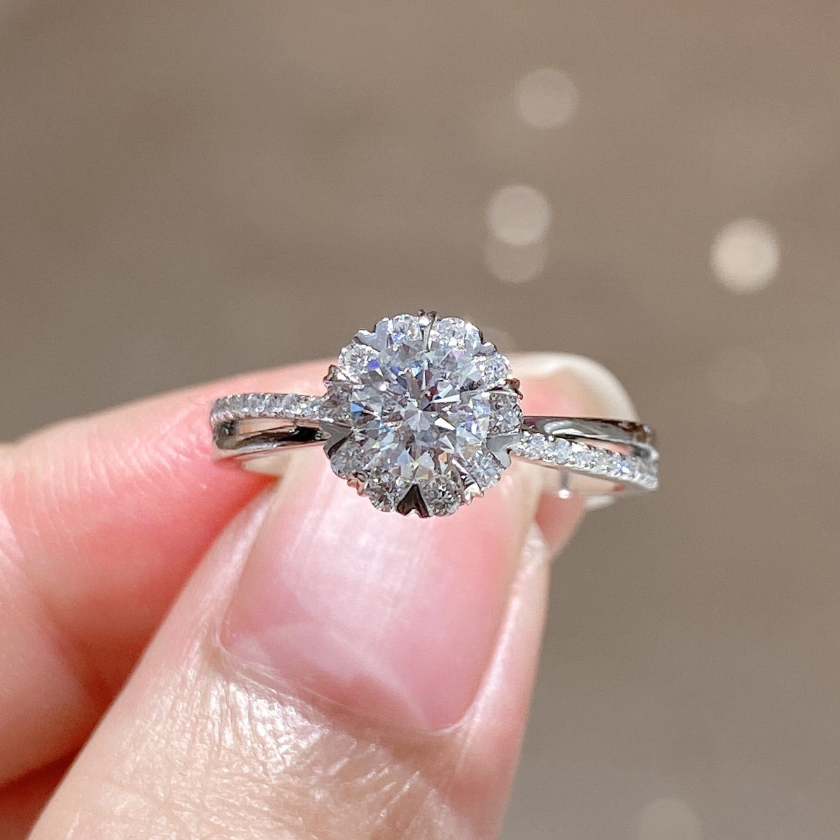 1.0ct Lab Grown Diamond Designer Engagement Ring 0007 KRKC – krkc&co