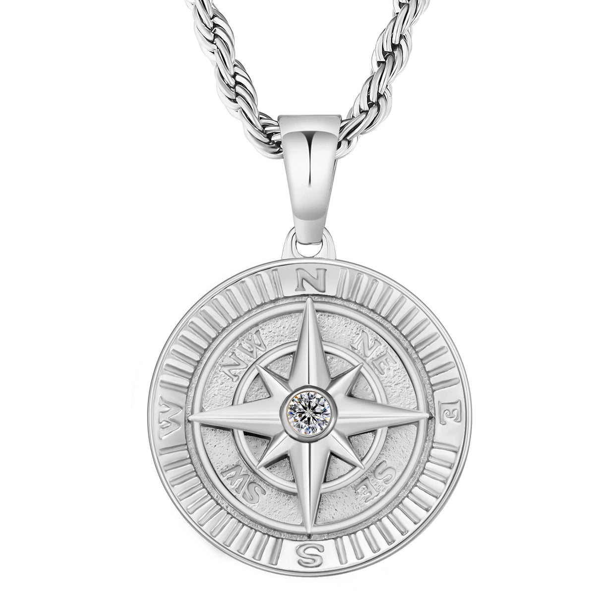 Compass Coin Pendant Necklace for Men CPLP – krkc&co