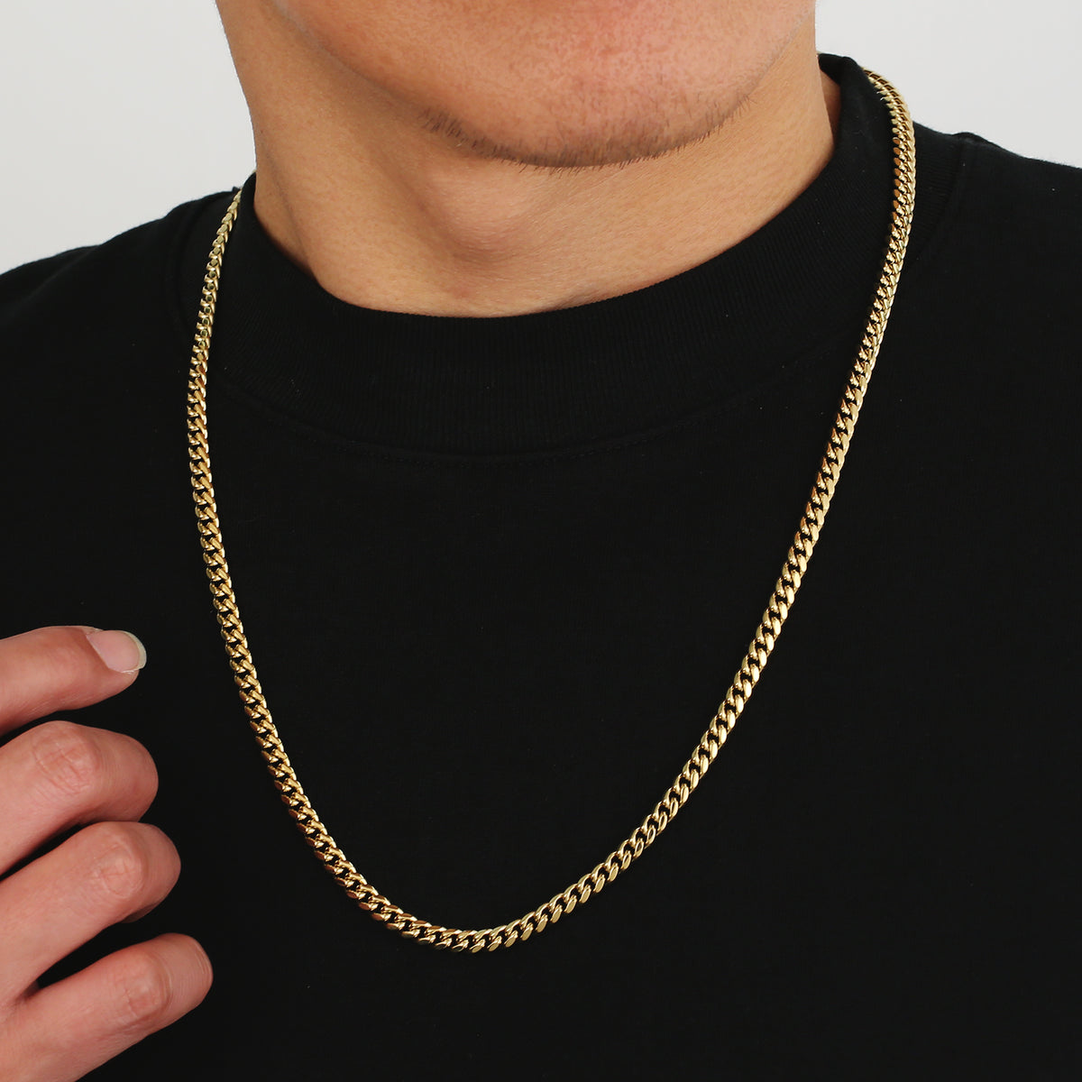 5mm 14K Gold/White Gold 4-sided Cuban Chain – krkc&co