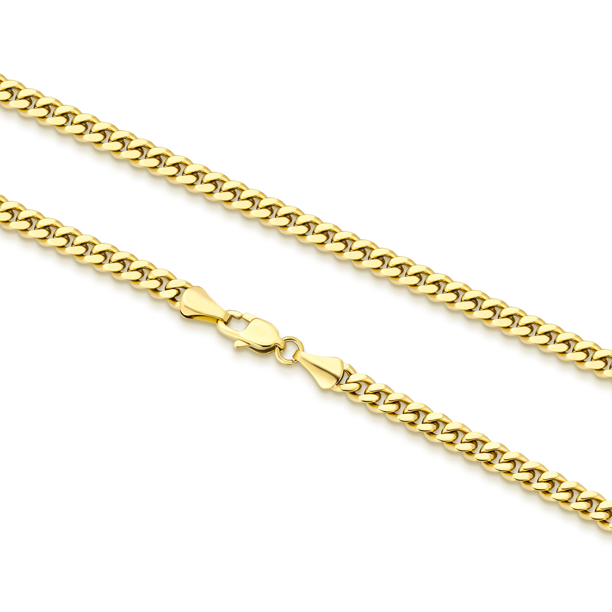 10mm 18K Gold/White Gold Curb Cuban Chain Kihei Chain – krkc&co